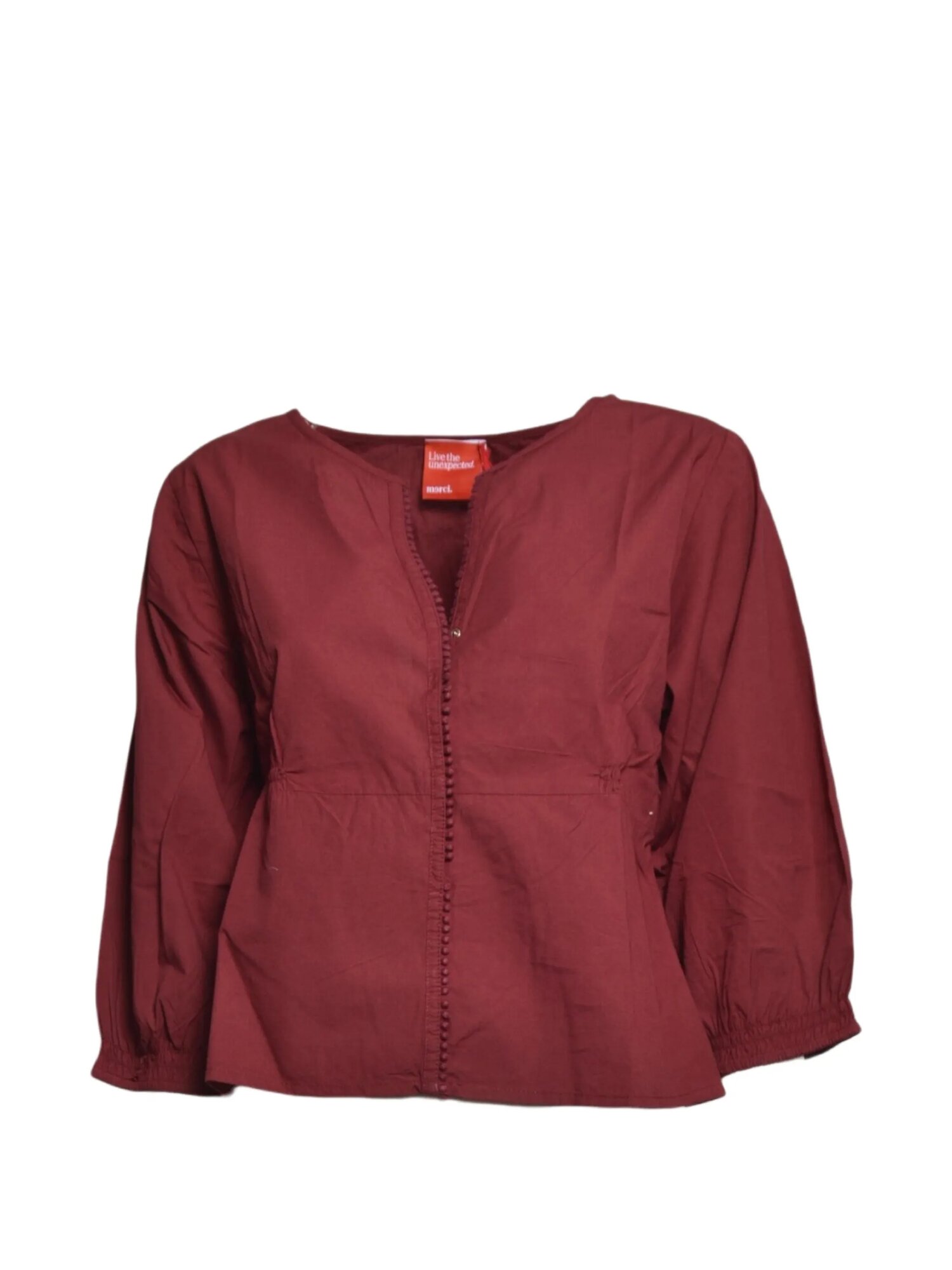 Блуза Bobble-trim elasticated-waist blouse