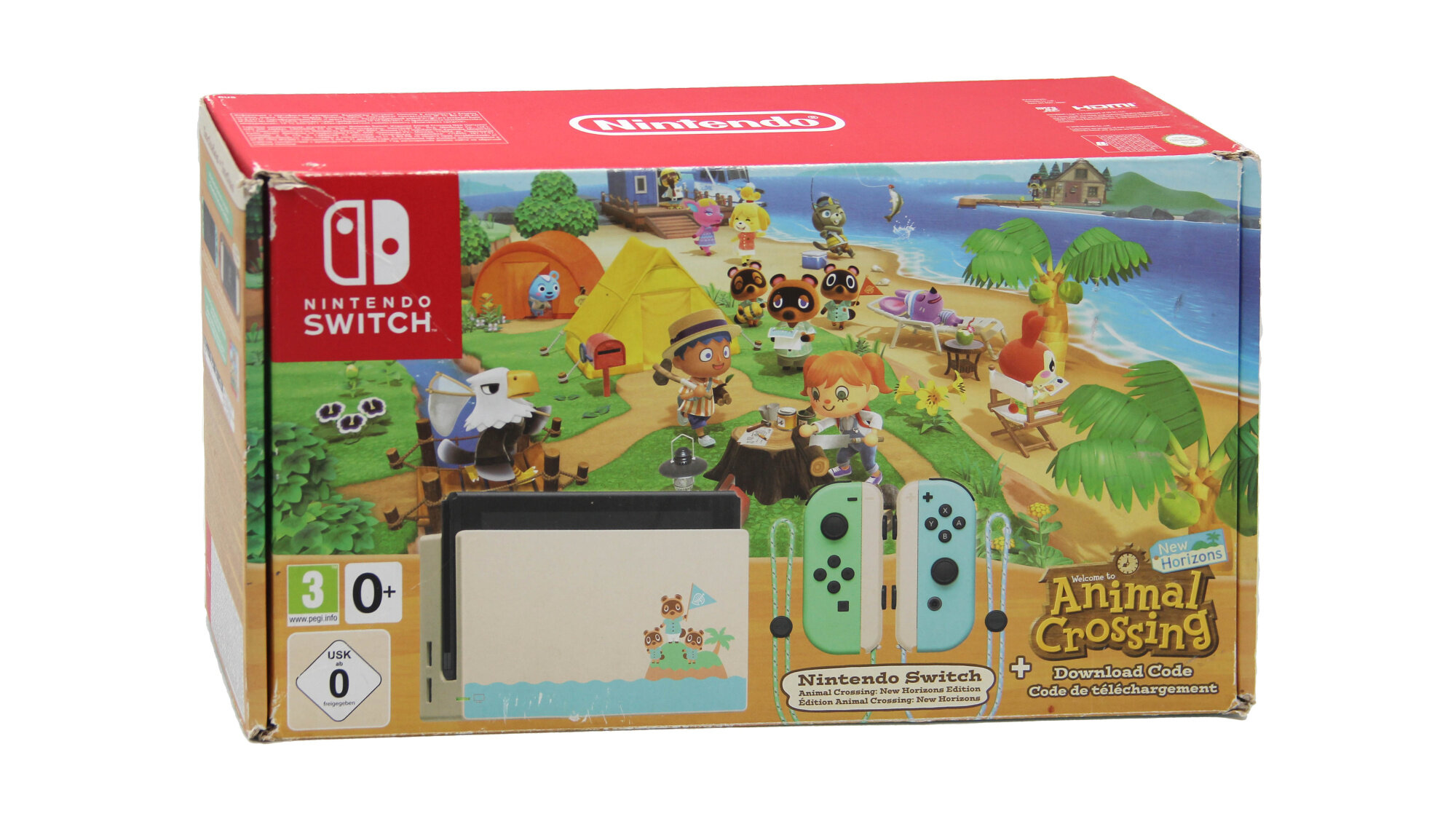 Игровая приставка Nintendo Switch (rev 2) Animal Crossing Edition В коробке