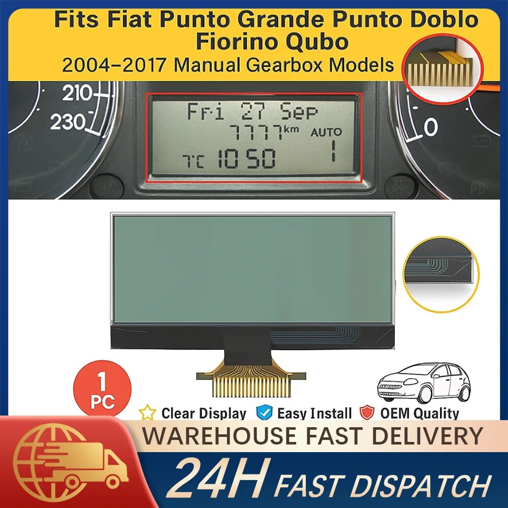 ЖК-дисплей приборной панели для Fiat Punto Grande, Fiorino, Doblo, Peugeot Bipper, замена, четкий экран, 51822828/51828263