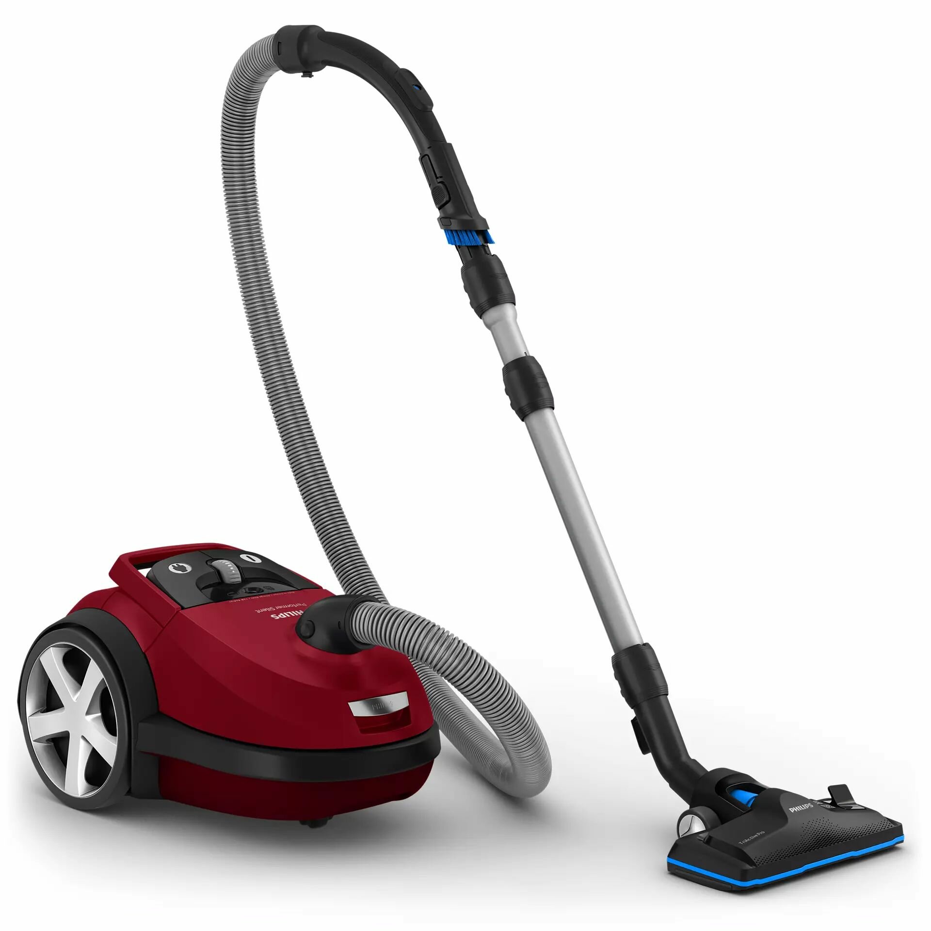 Philips Напольный пылесос PHILIPS Пылесос Performer Silent с мешком FC8781/09, красный
