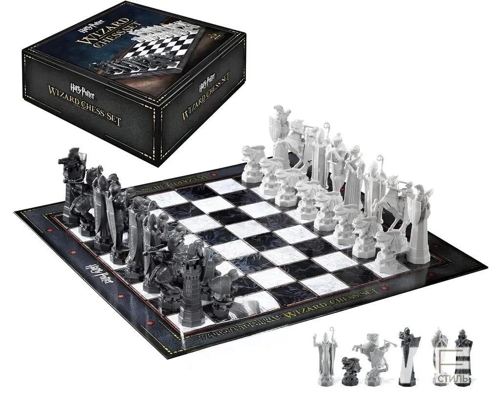 Шахматы Harry Potter Wizard Chess Set (47х47см) Пластик Детские шахматы для любителей Гарри Поттера