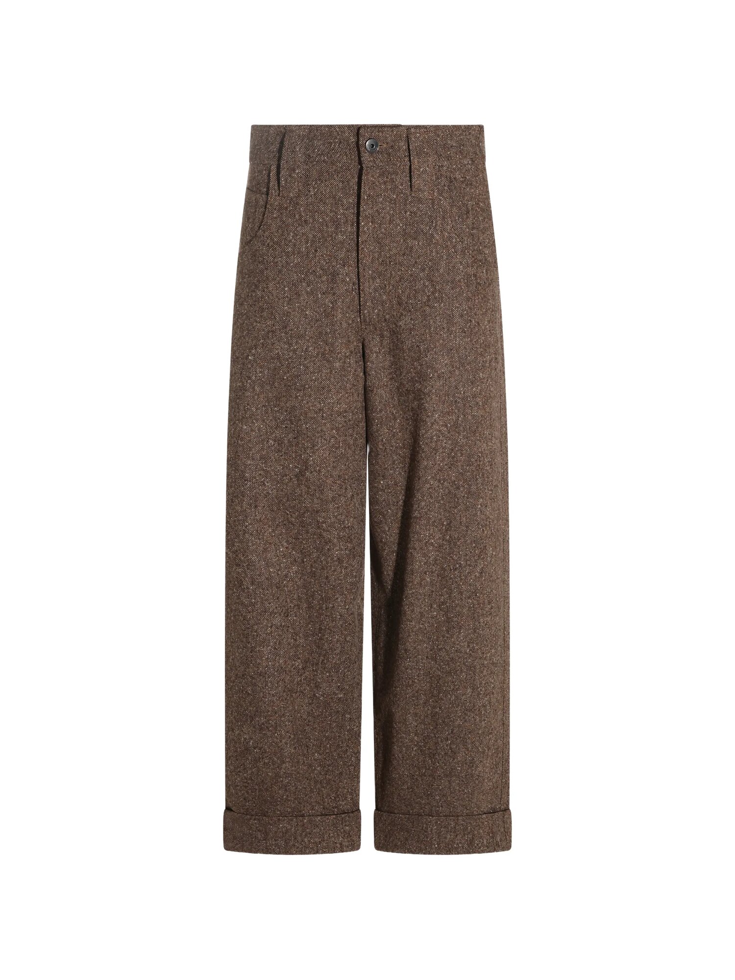 Брюки BRUNELLO CUCINELLI Tweed turn-up trousers