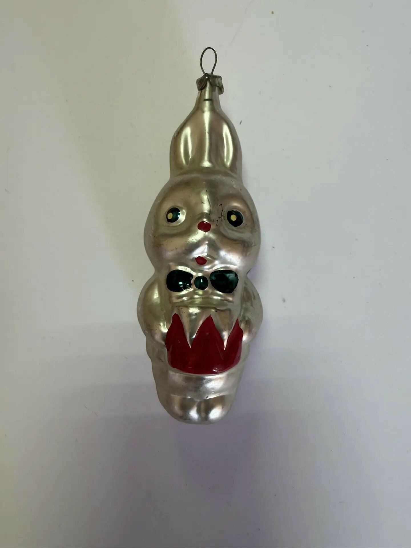 Елочная игрушка Заяц с барабаном, 11см