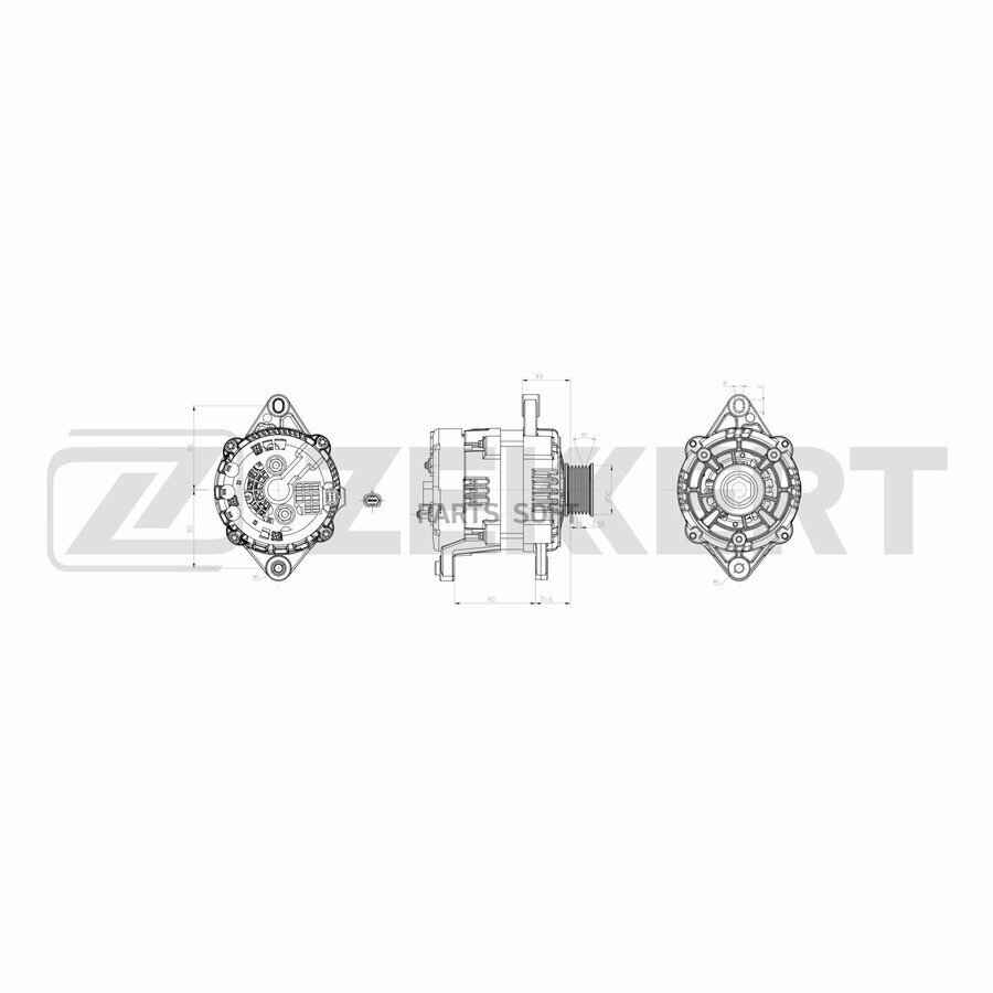 Генератор Chevrolet Cruze (J300) 09- от официального дистрибьютора, ZEKKERT, артикул GE1038