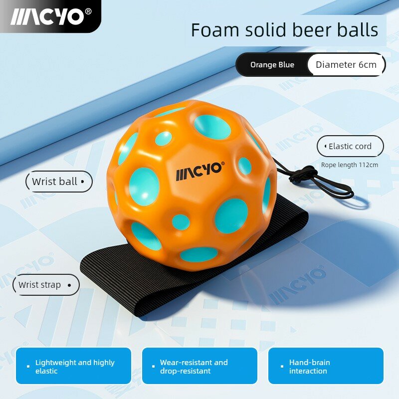 Waboba Moon Wrist Strap Ball - Высокая упругость, релаксация, для детей и взрослых, оранжевый