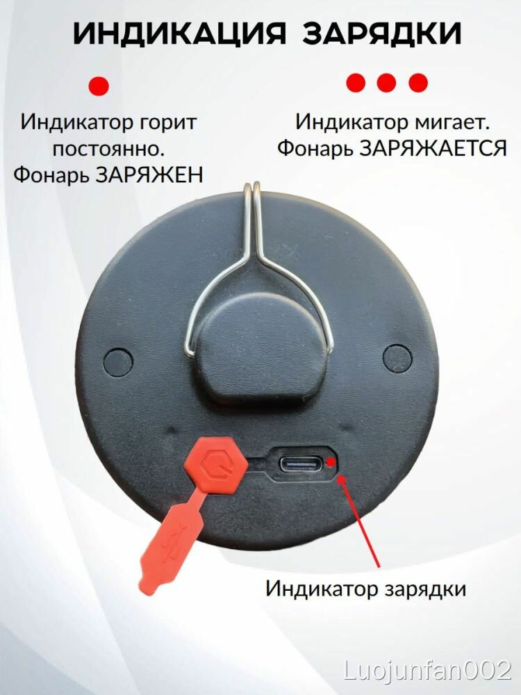 Фонарь кемпинговый 16 кв. м 6 режимов 15 часов TYPE-C зарядка 60 светодиодов — фото 1