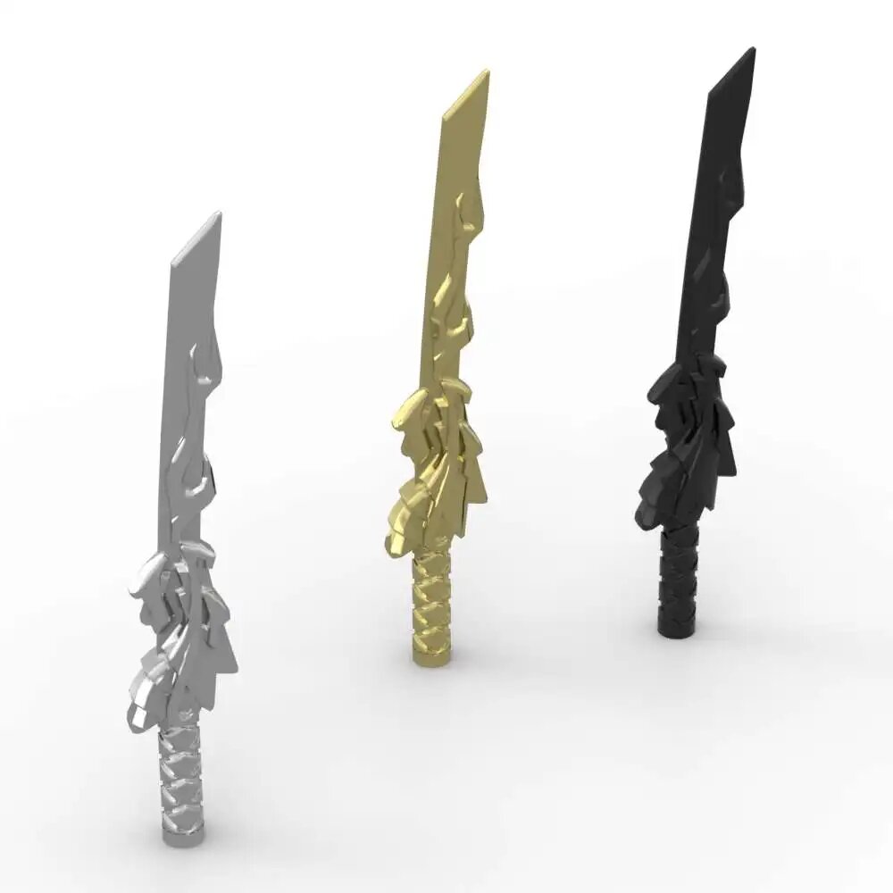 MOC 10 шт. строительные блоки золотая драконья сталь 297-golden