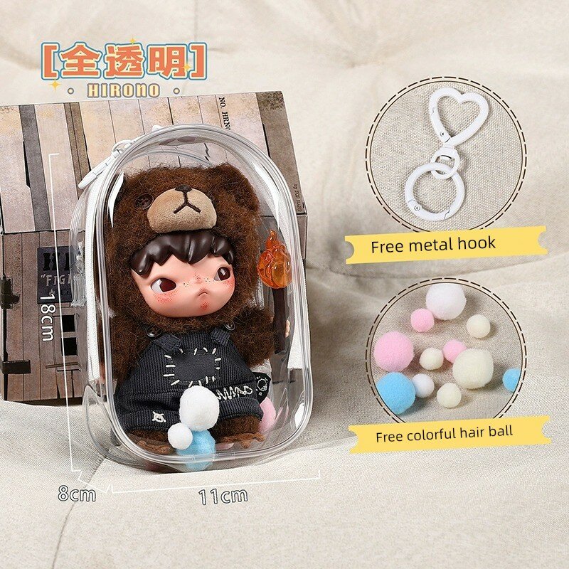 Прозрачный защитный чехол 18 см для виниловой фигурки POP MART Hirono, пылезащитный, прозрачный для коллекционеров