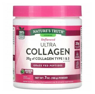 Nature's Truth, Ultra Collagen Powder, без добавок, 198 г (7 унций)