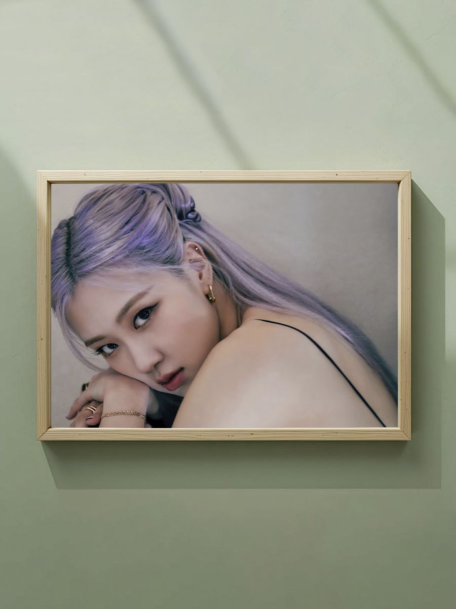 Постер, плакат на стену "Соло-портрет K-pop Гёрл-Группа: BLACKPINK, Ros / Розэ" 42 см х 29,7 см (А3)
