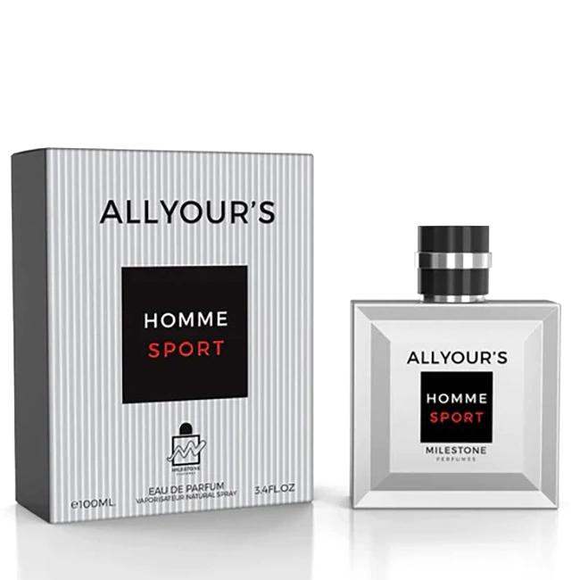 Milestone All Yours Homme Sport мужской аромат парфюмерная вода 35 мл - Ом Спорт