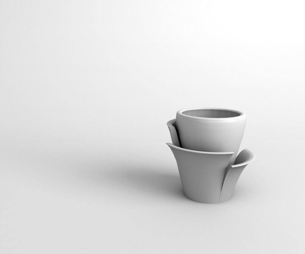 Ваза декоративная дизайнерская, 3D-печать, 3DOPRU арт. VASE-TV-228699