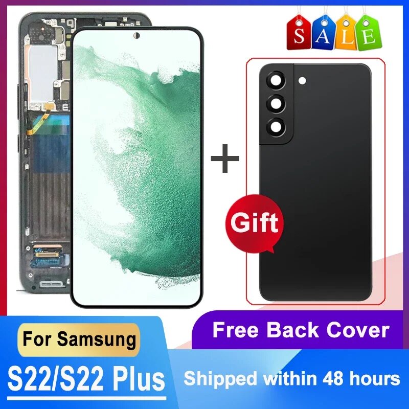 Дисплей Samsung S22 Green Frame, AMOLED