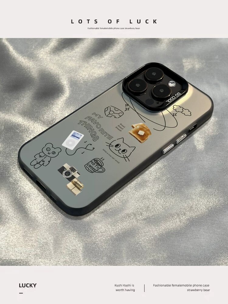 Чехол для iPhone XR из силикона с дизайном кот ретро пленочная камера матовая черная рамка для защиты телефона