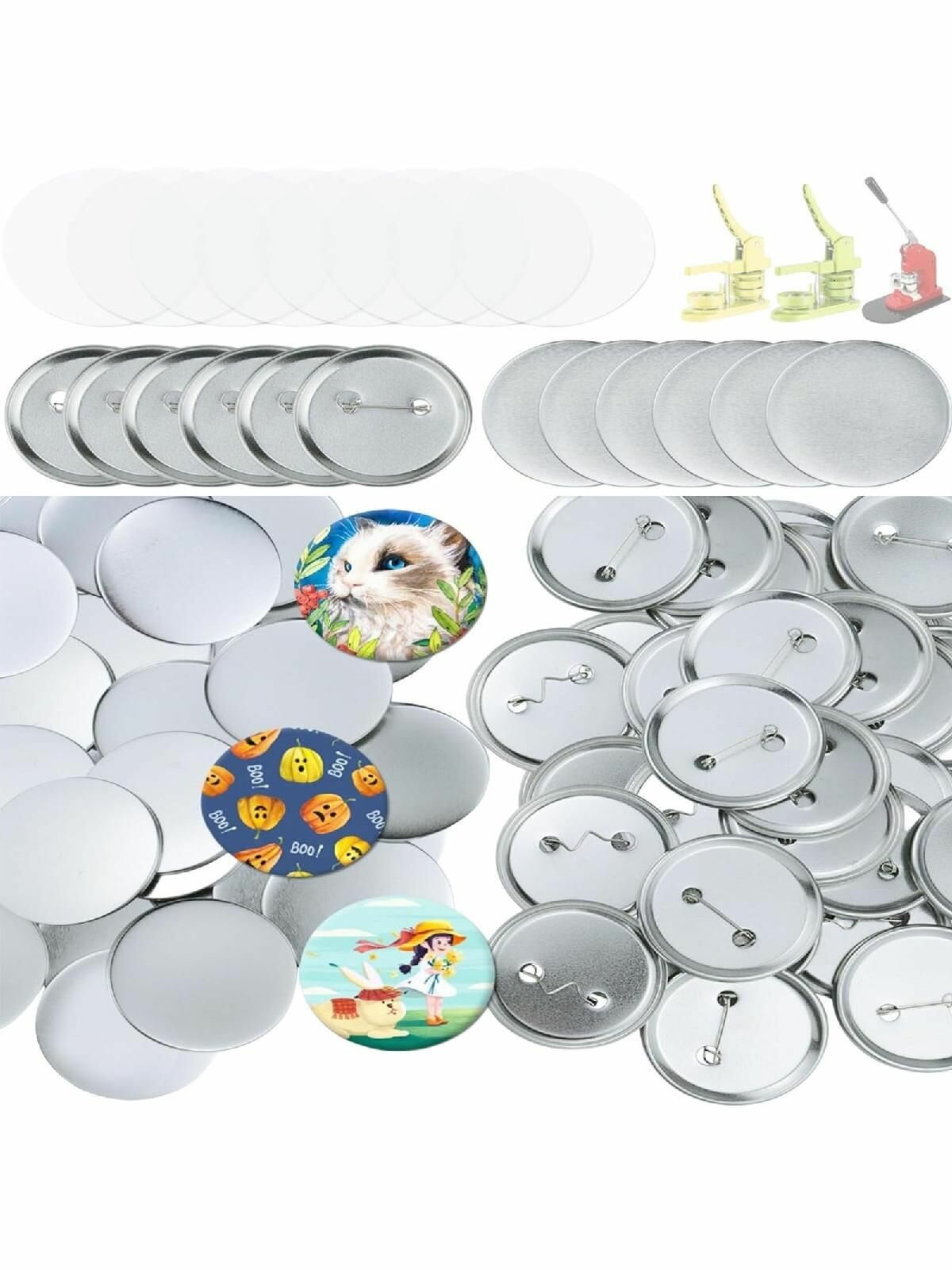 50 штук заготовок для значков 58 мм