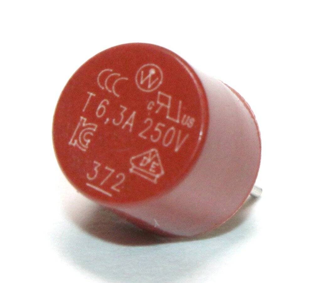 FUSE 372 6,3A, Предохранитель, Littelfuse, (медленного срабатывания)