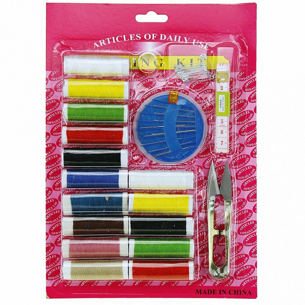Набор ниток (нитки, иголки, сантиметр)