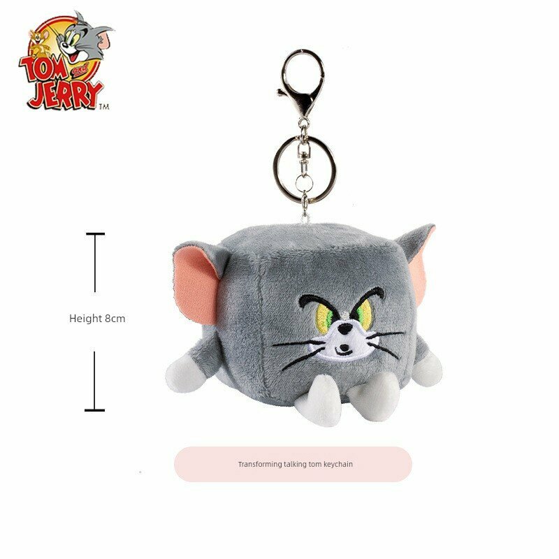 Оригинальная плюшевая игрушка Том и Джерри, брелок-подвеска для сумки Джерри, кукла Том, подарок Брелок «Говорящий Том»