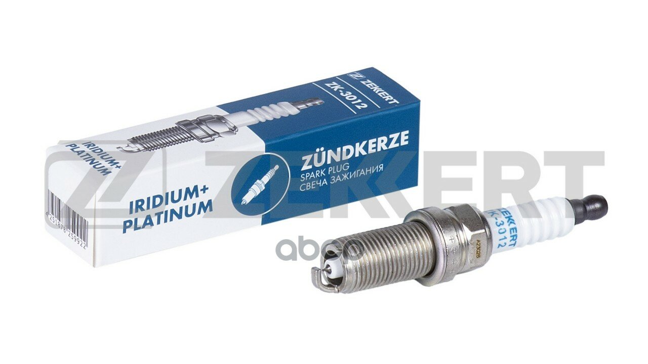 Свеча зажигания (Iridium+Platinum аналог NGK 6240 цена за 1 шт.) Nissan X-Trail T30 01- Peugeot 4 Zekkert арт. zk-3012