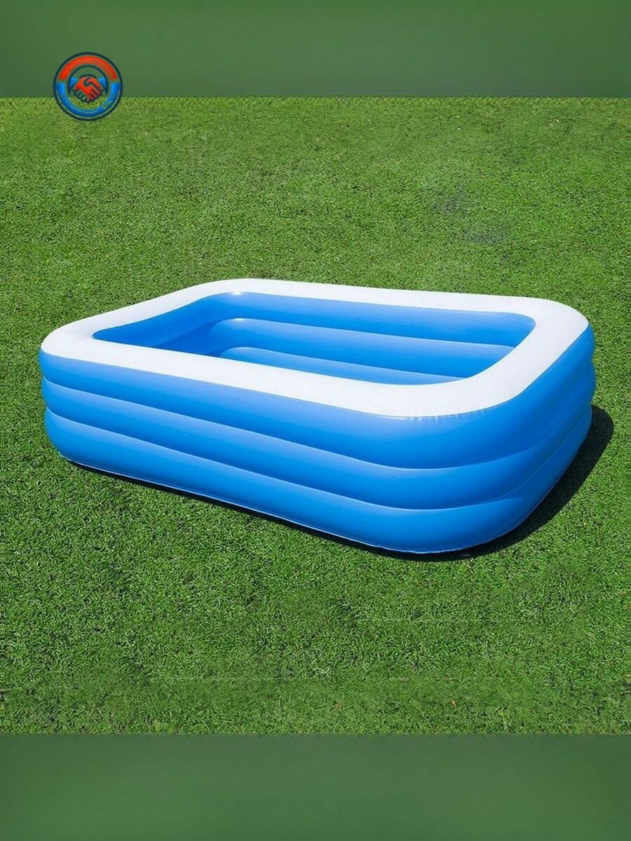 Надувной бассейн для дачи и дома, быстрая сборка, большой объём, семейный отдых и прохлада летом