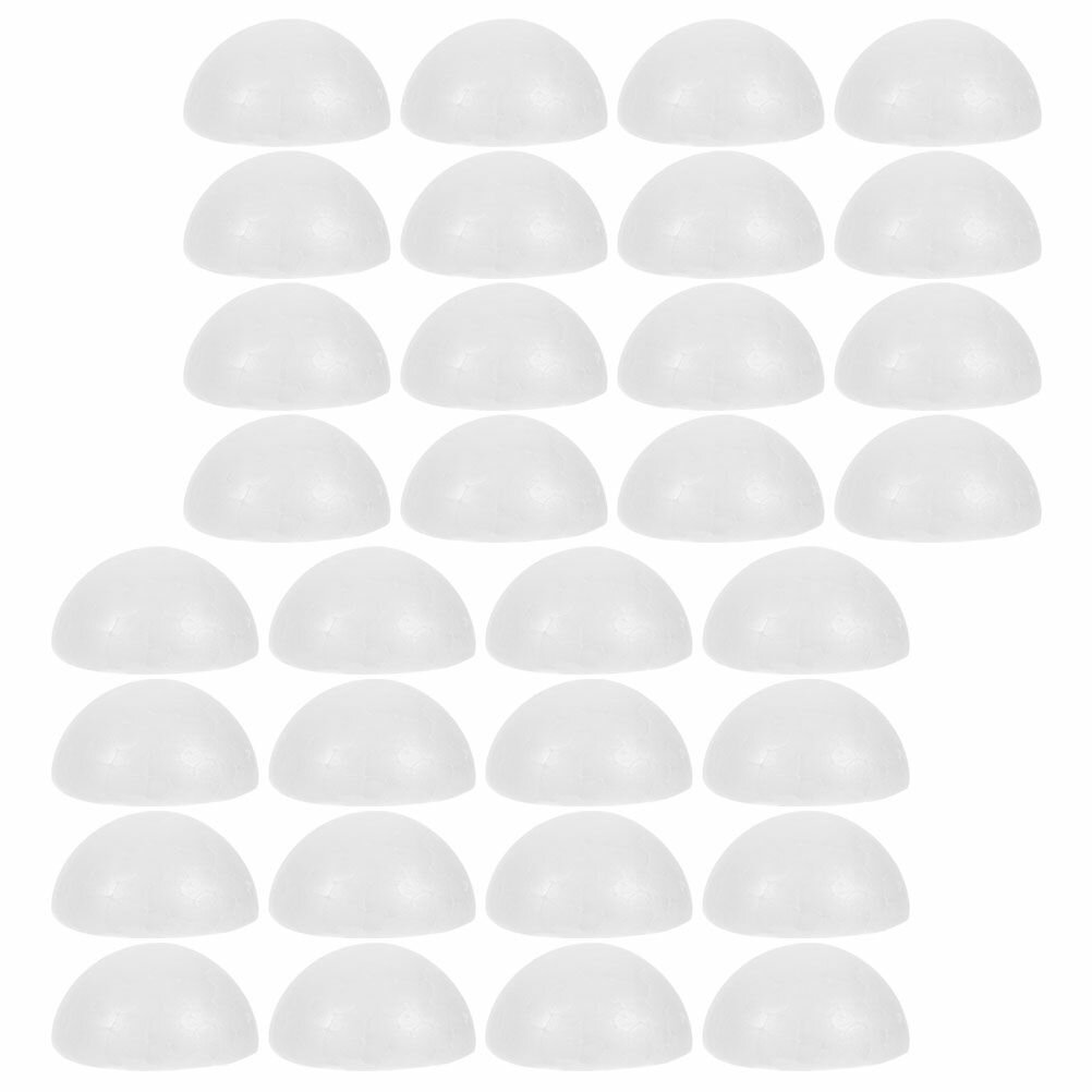 50 белых полусфер из пенопласта для флористики и декора, DIY-база для топиариев, свадебных букетов и праздничных композиций, 6 см