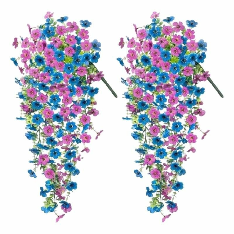 Две эвкалиптовые фиалки искусственные цветы фиолетовые