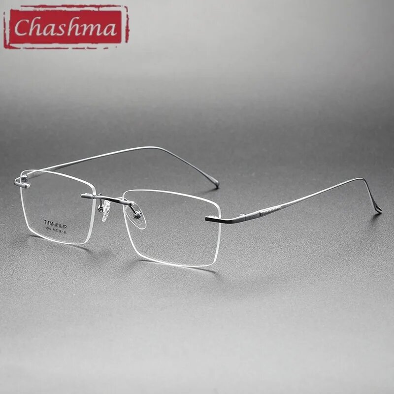 Chashma мужские очки без оправы из титана Silver