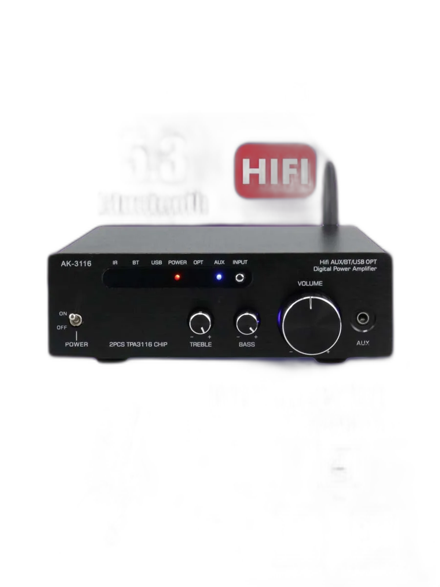 Усилитель звука сабвуфер для дома мощность 150 BT + 150 BT