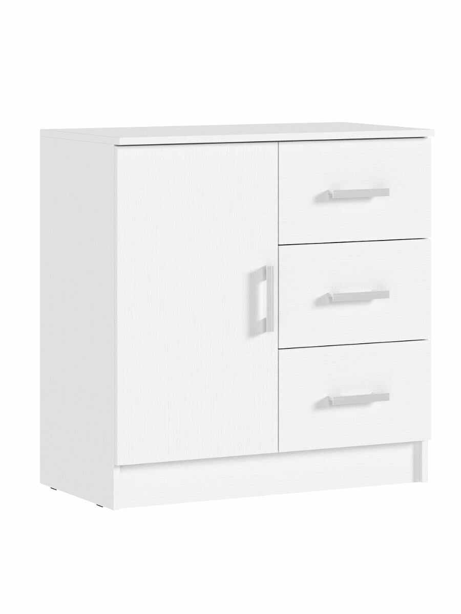 Комод Басямиф 800х816х430 Белый, 3 выдвижных ящика,1 полка, МИФ