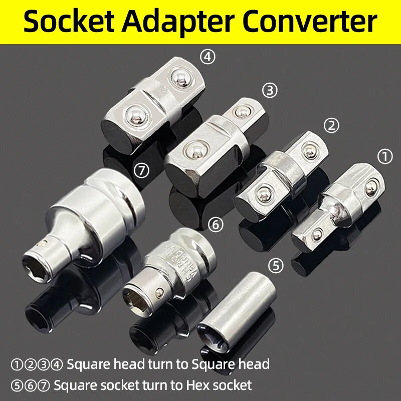 Набор переходников для головок 7Pcs, 3/8" - 1/2"