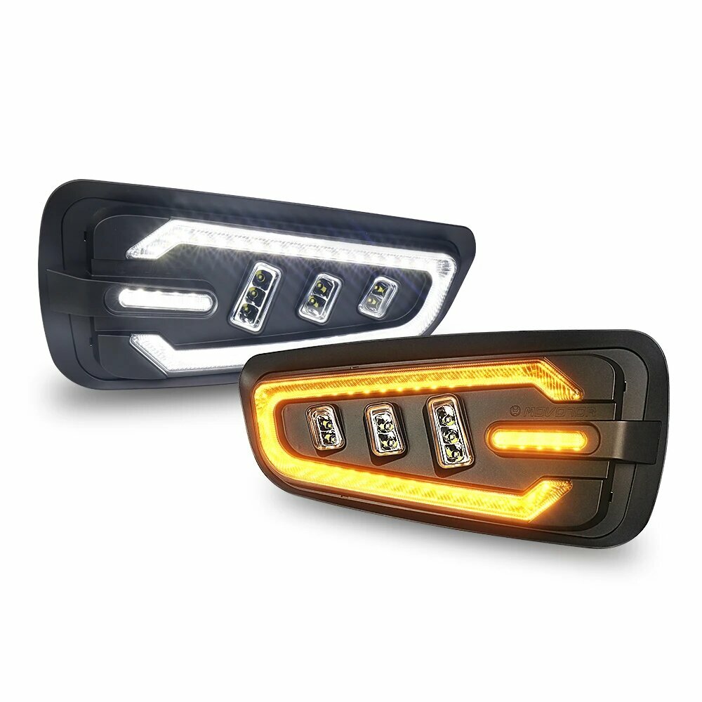 MOVOTOR светодиодные противотуманные фары белого цвета DRL Янтарный указатель поворота бампер дальнего света на 2010-2014 годы для Ford Raptor F150 SVT Raptor Gen 1