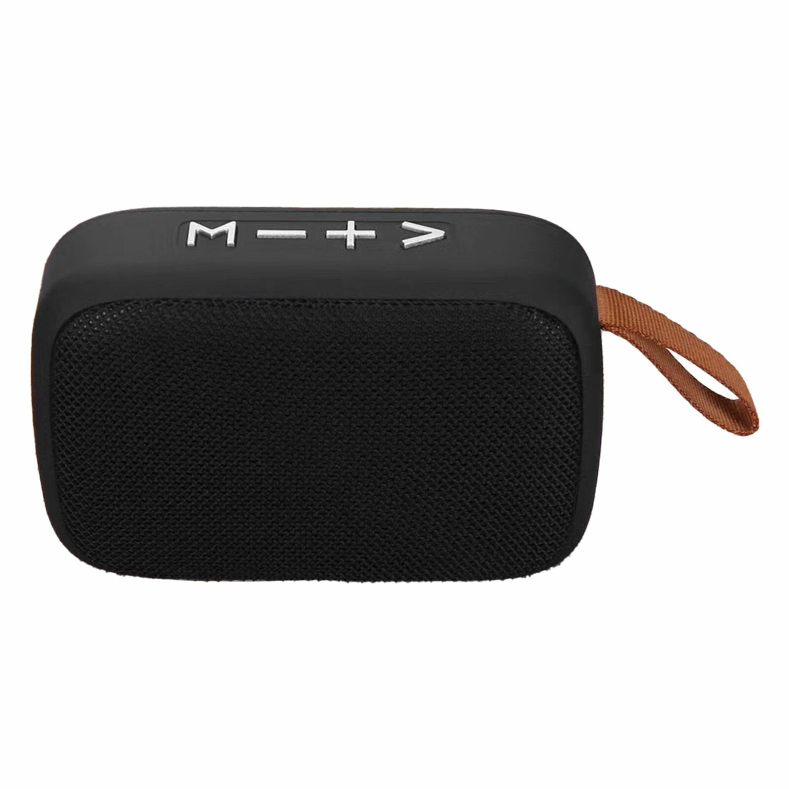 Миниатюрная портативная беспроводная стереоколонка Bluetooth с сабвуфером, поддержкой карт памяти и ремешком для переноски, компактная, черная