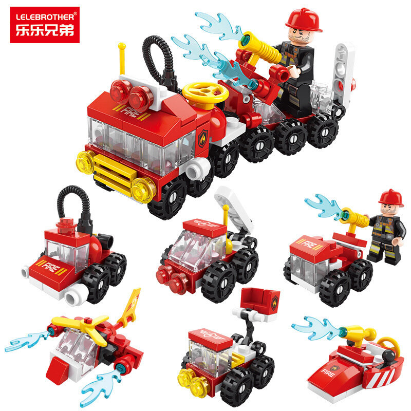 Совместимые с LEGO строительные блоки Lele Brothers 8732-4 для детей, мини-автомобильная игра, маленькие детали,