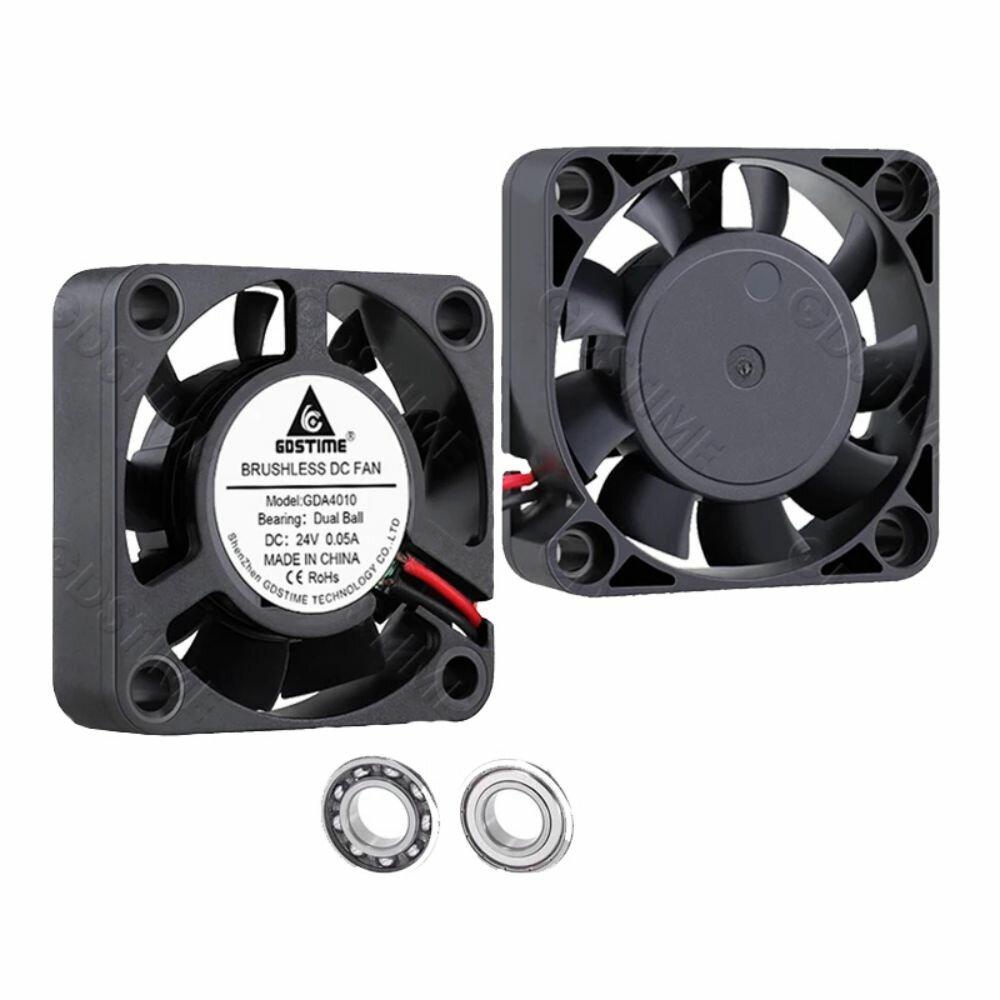 40-мм USB-кулер DC 5V 12V 24V 40x40x10 мм, двухшарнирный мини-вентилятор охлаждения 4010, осевой вентилятор 40 мм для 3D-принтера, DVR, NAS.