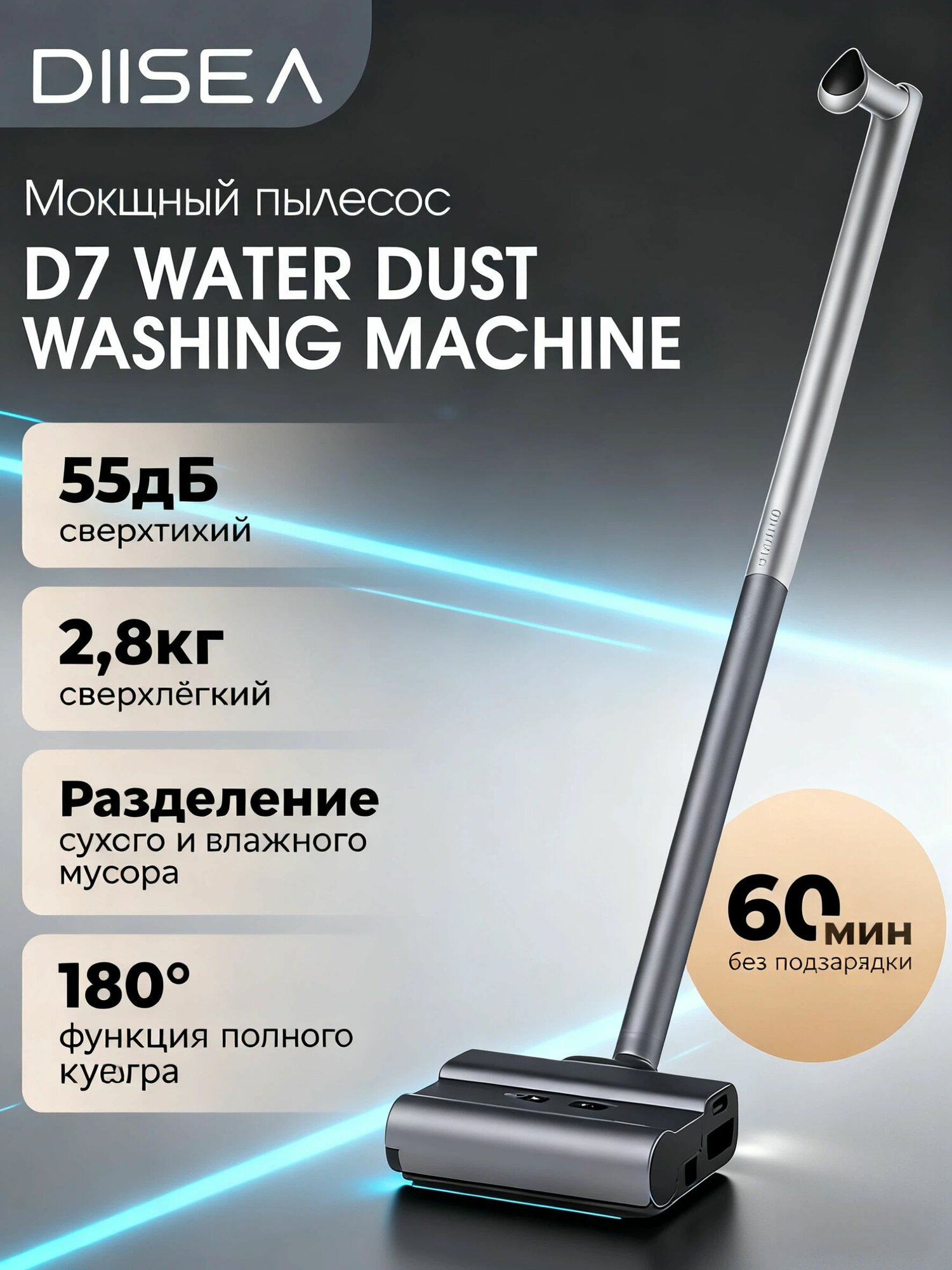 Diisea моющий пылесос D7