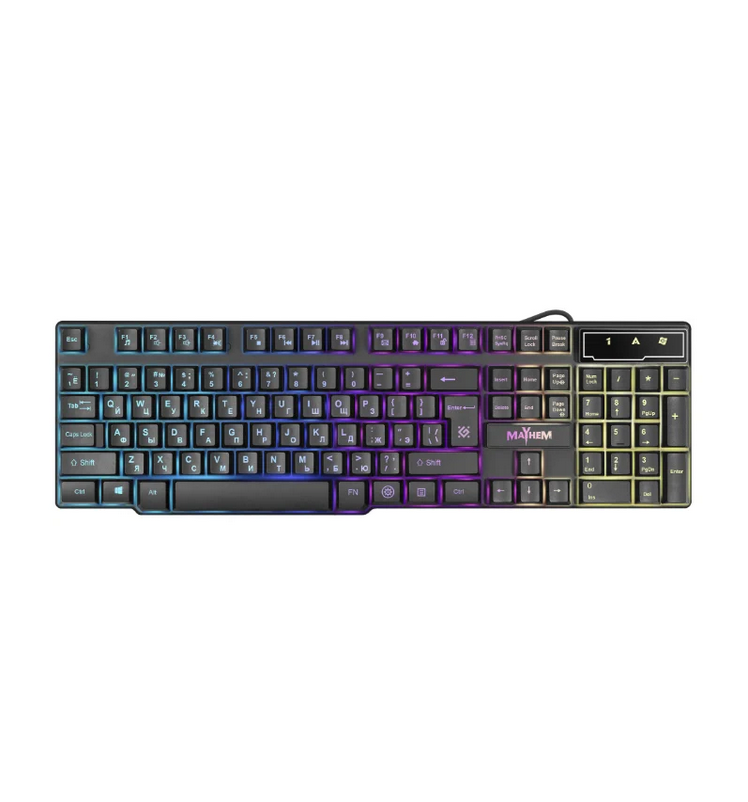 Клавиатура DEFENDER Mayhem GK-360DL, RGB подсветка,19 Anti-Ghost