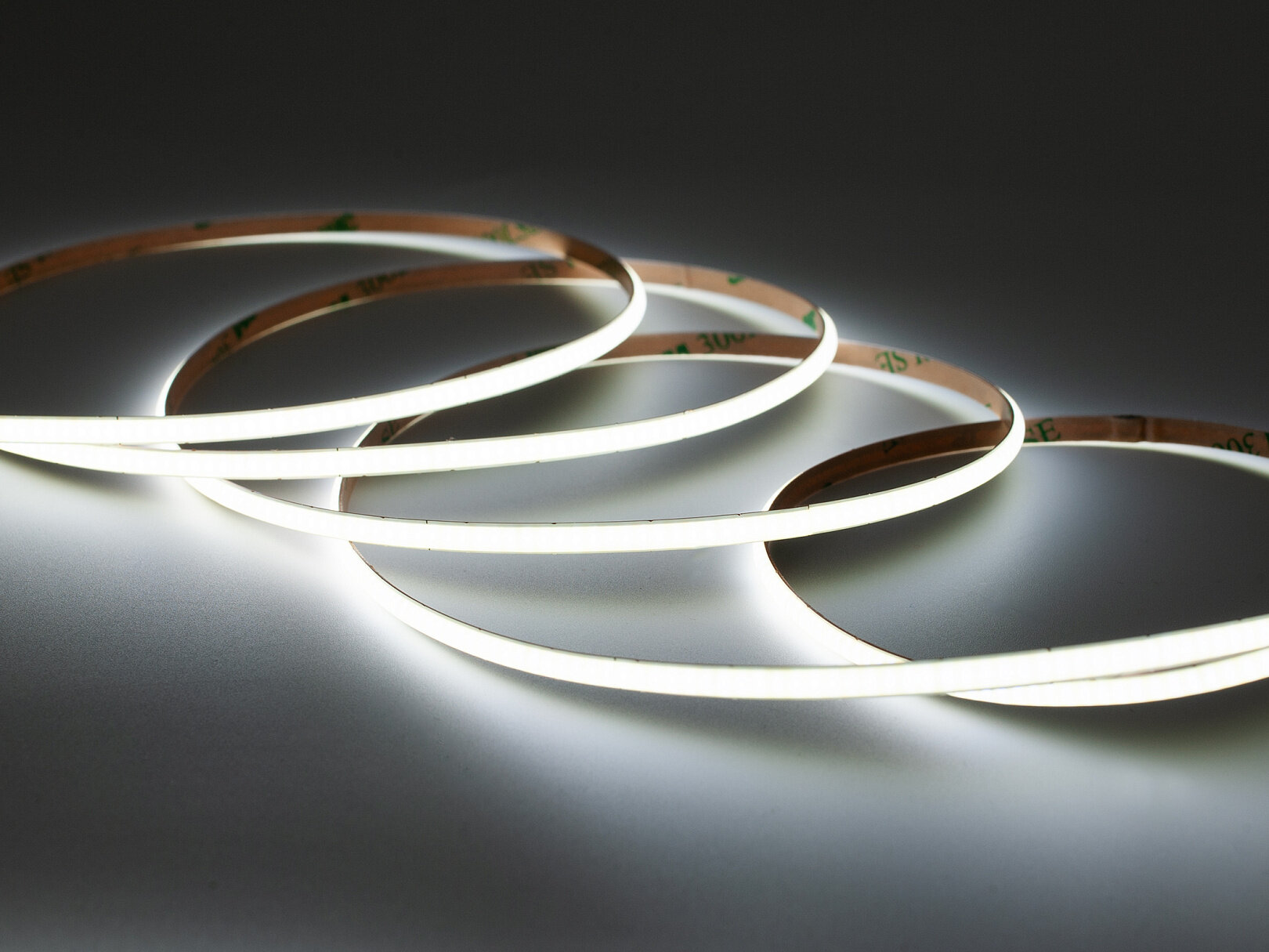 Светодиодная лента COB, 4мм, 24 В, 480 д/м, 8W/м, 6000К, холодный белый, LEDSPOWER