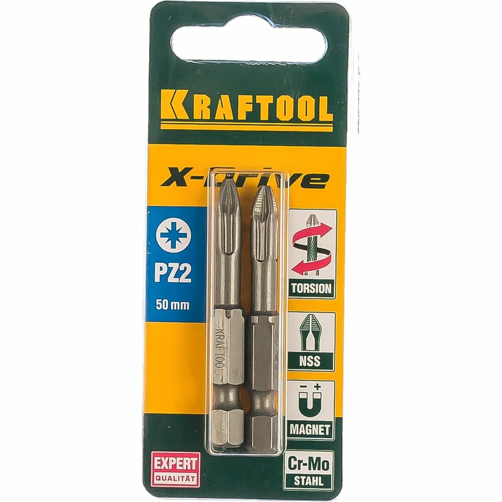 Торсионные кованые биты KRAFTOOL ЕХPERT
