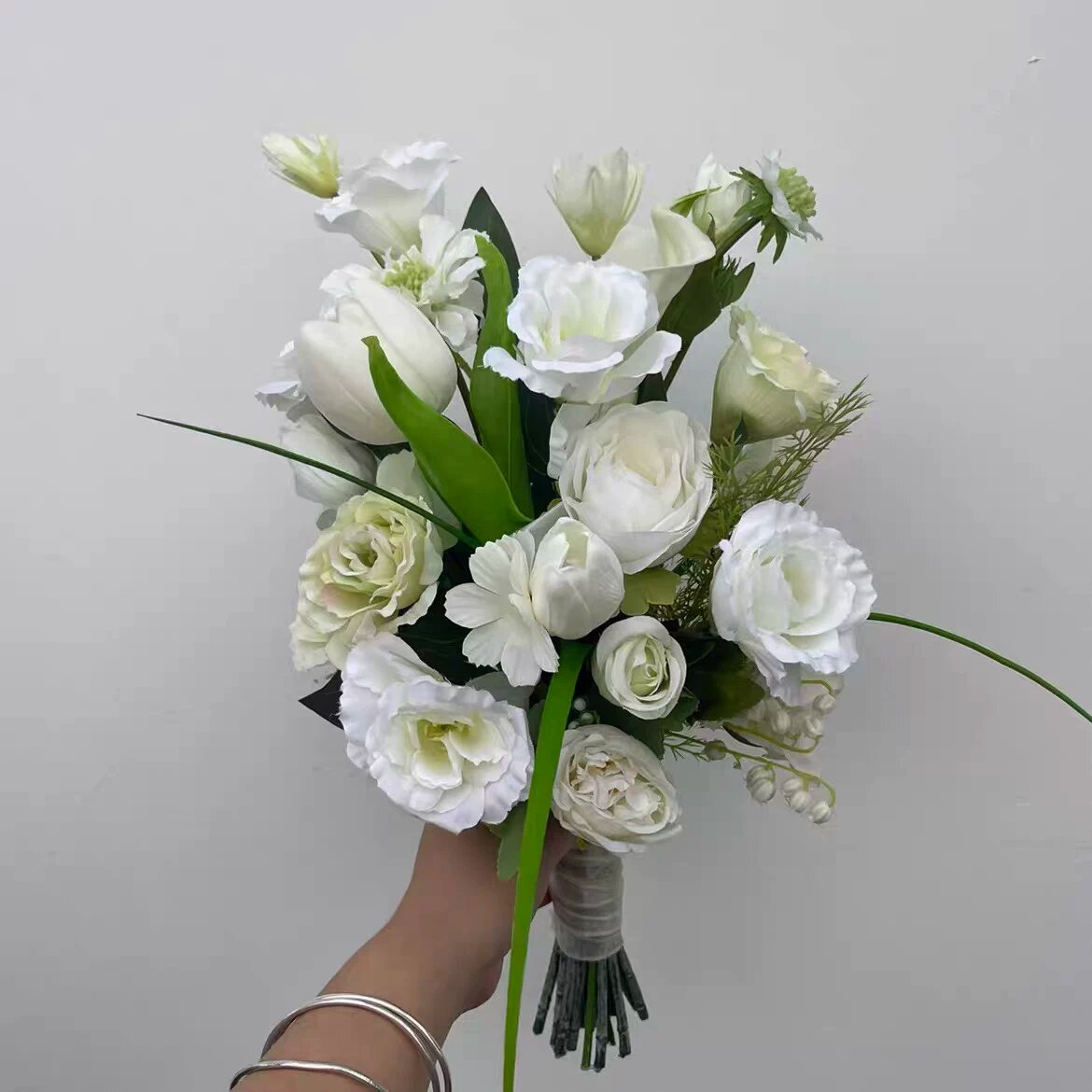 Свадебный букет для фотостудии, фотосъемки в путешествиях, искусственный букет невесты в корейском стиле, реквизит для