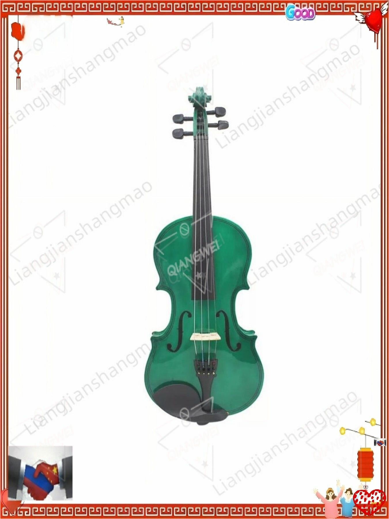 Китайская скрипка, размер скрипки 4/4, (полный комплект - футляр + смычок + канифоль)