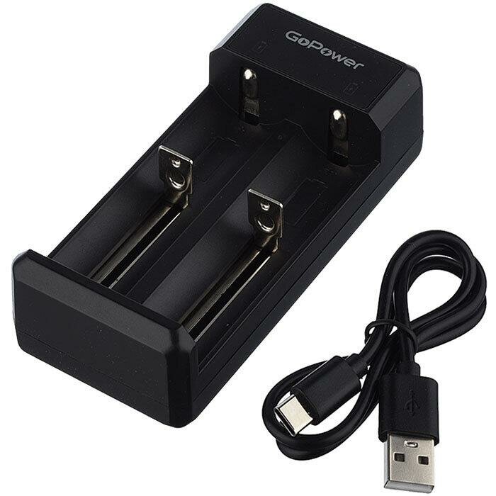 Зарядное устройство GoPower LiCharger Eco 2 для Li-ion, Ni-Mh и Ni-Cd аккумуляторов 00-0031389, 1шт.