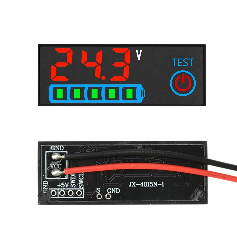 Модуль индикации заряда аккумулятора 12-48В Red