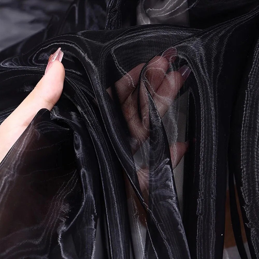 100x150 см шифоновая органза с эффектом омбре, двухцветная прозрачная ткань с градиентом для свадебных платьев от кутюр, роск.