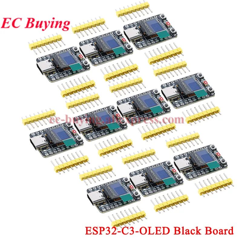 ESP32 C3 OLED Black Board 0.42" 4М Flash, 10шт