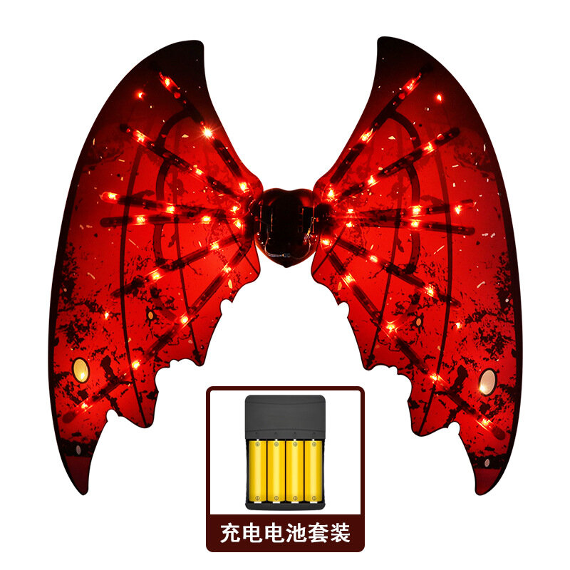 Детские светящиеся крылья демона ангела, реквизит для ролевых игр, электрические игрушки для Хэллоуина оптом