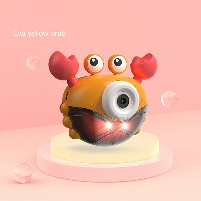 Камера пена дует игрушки для детей автоматическая мыльная пена машина электрическая музыка светло лето на открытом воздухе детские игрушки пена (желтый)