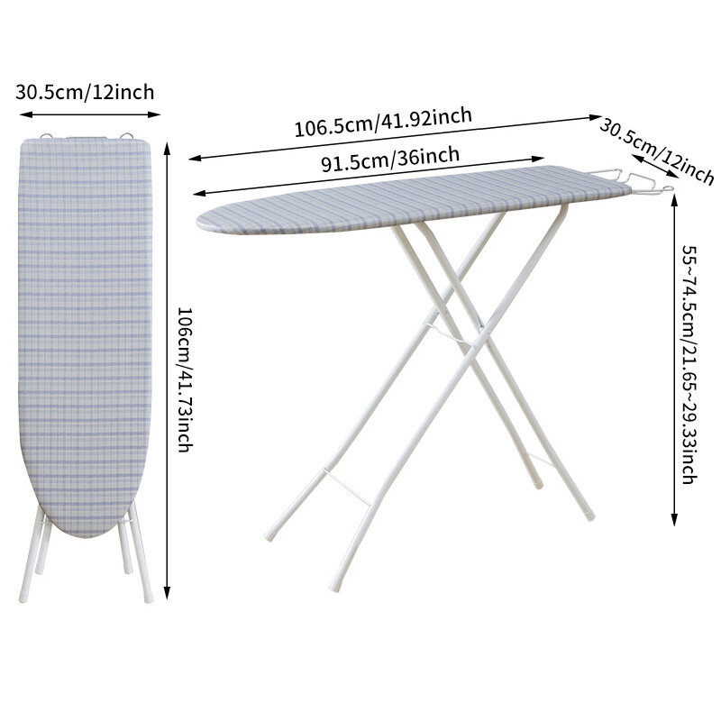 Домашняя изолированная гладильная доска, складная, напольная, мобильная гладильная доска для гостиничного номера, extra широкая и толстая гладильная доска