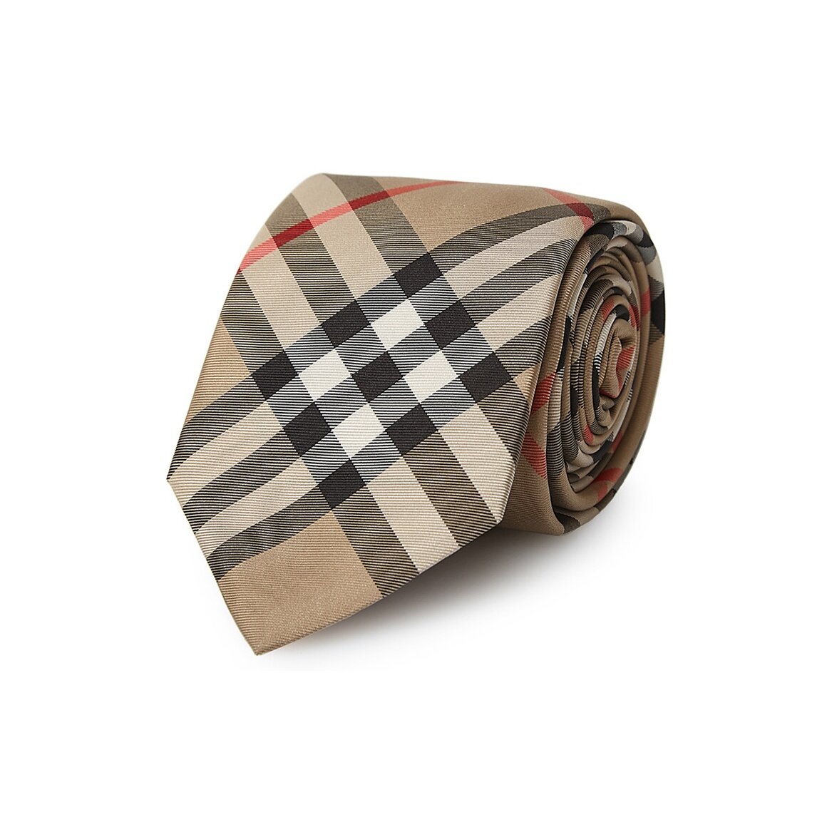 Галстук BURBERRY, коричневый — фото 1
