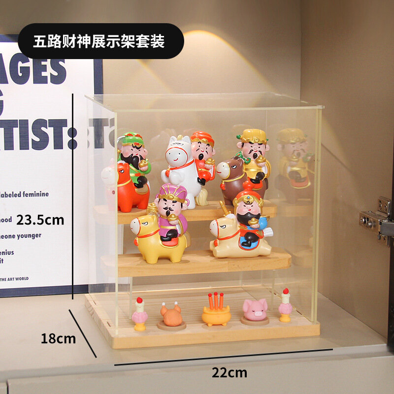 Маленькая фигурка бога удачи, новогоднее украшение для офисного стола, лошадь удачи в пяти направлениях, талисман удачи, мультяшная фигурка