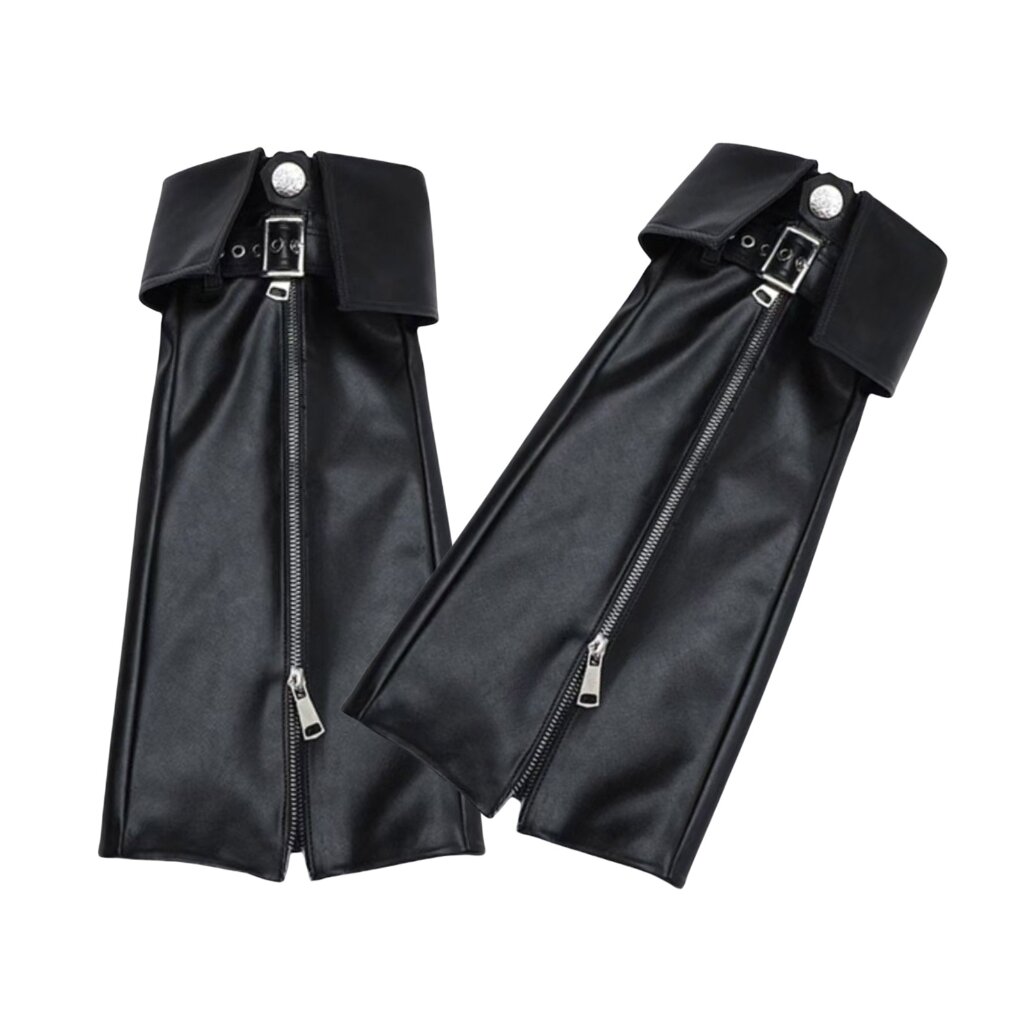 Готические чулки из искусственной кожи с застежками-молниями